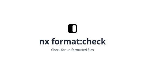 Nx Formatcheck Fig
