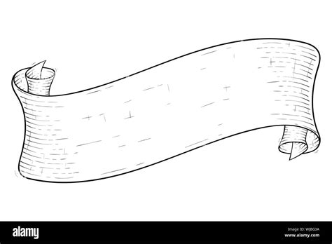 Paper Scroll Hand Drawn Sketch Stock Vector Image Art Alamy