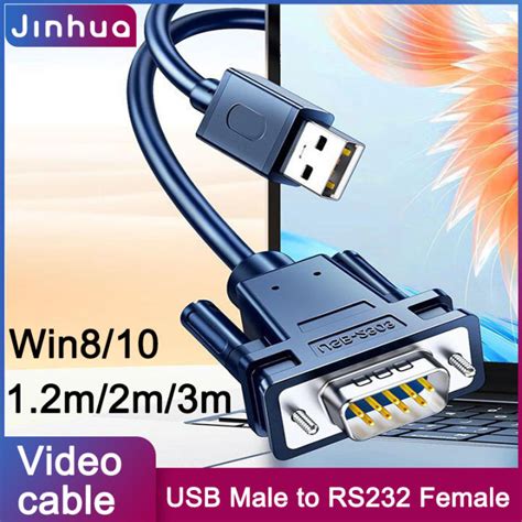 Jinhua Usb To Db9 Rs232 Male Serial Data Cable Adapter Usb Com Port Db9 Pin Cable Rs232 For
