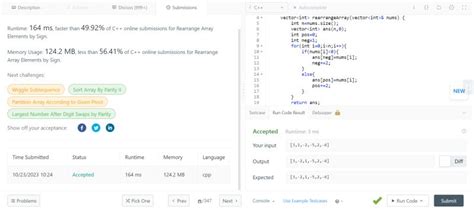 Vedant Adka On Linkedin 100daysofcode 100daysofcode Codingchallenge Arrayrearrangement