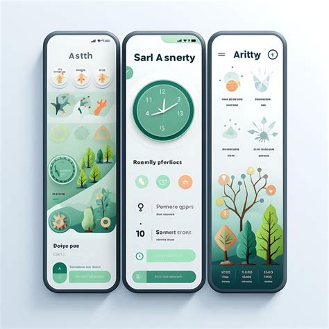 Premium Ai Image Mobile App Layout Design Of Allergy And Asthma Tracker Practical And