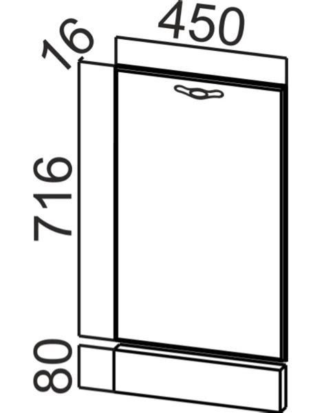 Фасад для посудомоечной машины 450 600 Грейвуд купить в Симферополе