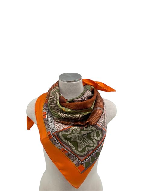 Hermes Cent Plies Des Miao Silk Scarf By Aline Honore Couture Blowout