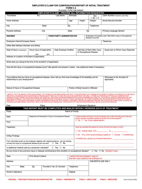 Fillable Online Naiw Nv C 4 Forms 2003 Fax Email Print Pdffiller