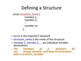 Slideset 7 Structure And Union 1 Pdf