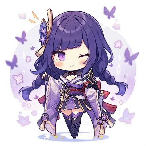 Tải Ngay Bộ ảnh Raiden Shogun Chibi Cực đẹp Cho Fan Genshin