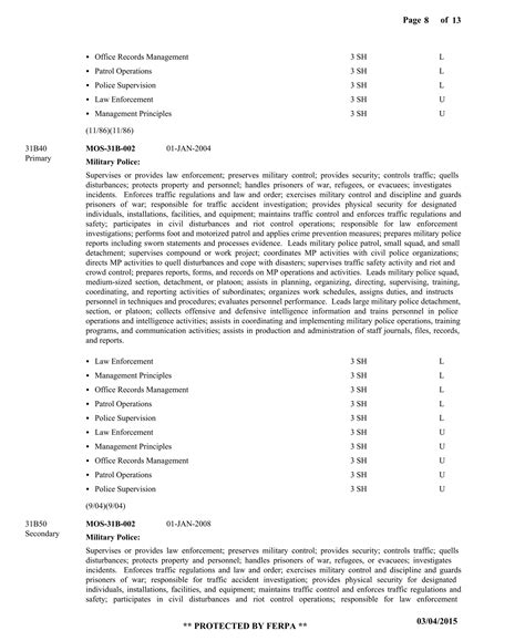 My Joint Service Transcript Jst Army Pdf