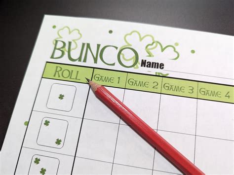 Bunco St Patricks Day Edition Dice Party Game Printable Score