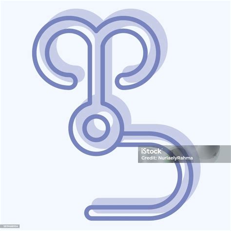 아이콘 로프 후크 닌자 기호와 관련이 있습니다 투톤 스타일 심플한 디자인 편집 가능 간단한 일러스트레이션 3차원 형태에 대한 스톡 벡터 아트 및 기타 이미지 Istock