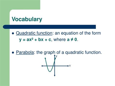 Ppt Lesson 10 1 Graphing Quadratic Functions Pg 524 Powerpoint