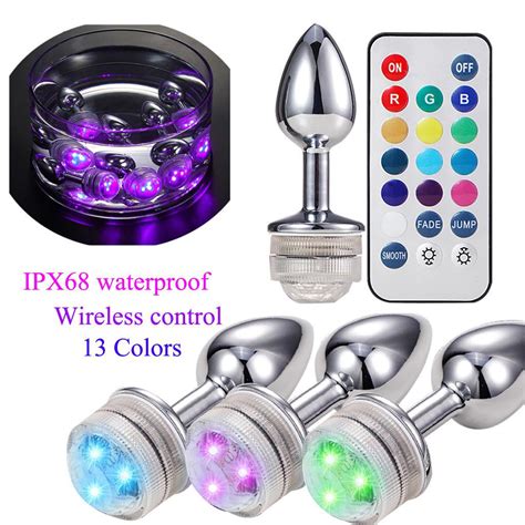 Plug Anal Led Luces Cambiantes Control Remoto Impermeable Sexsymbol