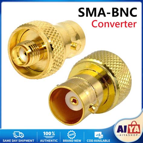 Same Day Shipping BNC To SMA Connector Antenna BNC Female To SMA Female Plug Gold Plated Q