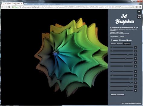 3D Grapher A WebGL App To Draw 3D Surfaces Geeks3D