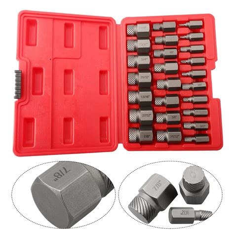 Multi Spline Screw Extractor Set Hex Head Bit Socket Wrench Bolt