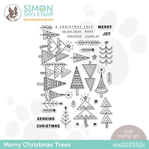 Simon Says Clear Stamps Merry Christmas Trees Sss202352c Simon Says Stamp