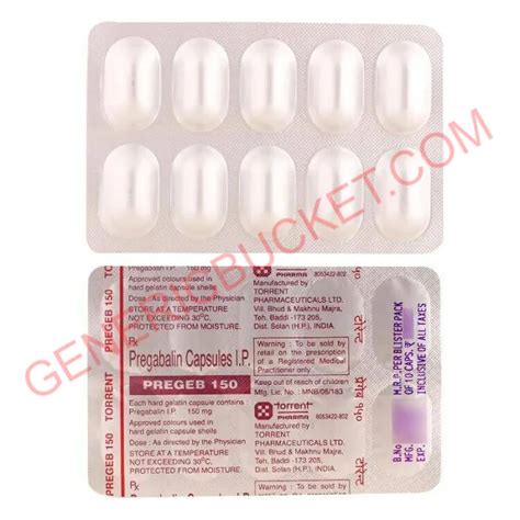 Pregeb 150 Capsule Pregabalin 150mg Genericbucket