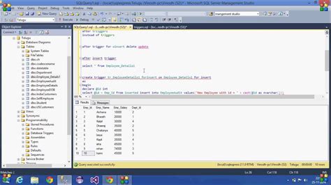 26sql Server Tutorial Telugudml After Trigger For Insert Youtube