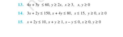 Solve The Following Linear Programming Problems Graphically 4x 3y ≤ 6