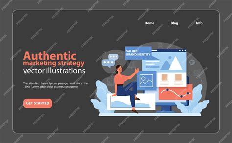 Premium Vector Authentic Marketing Strategy Illustration A Marketer
