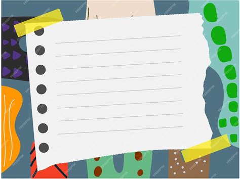 Premium Vector Notebook Template With Tear Paper