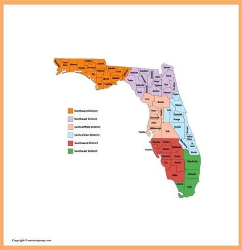 Florida County Map Map Of Fl Counties And Cities Map Of Counties In