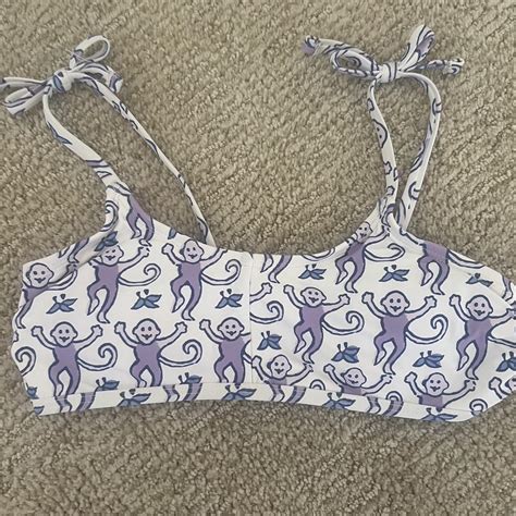Purple Roller Rabbit Bathing Suit Top Worn Only Depop