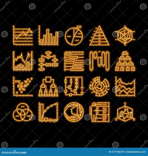 Graph For Analyzing And Research Neon Glow Icon Illustration Stock Vector Illustration Of
