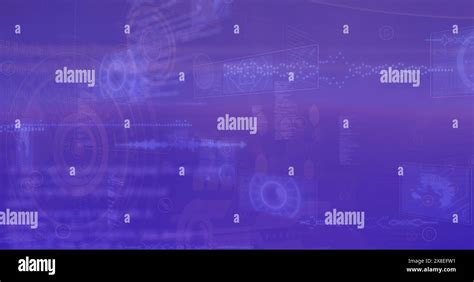 Image Of Circles Radars Soundwaves Globes Over Computer Language On