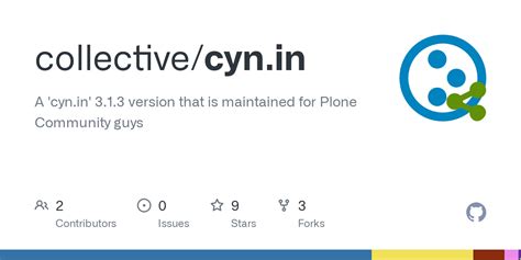 GitHub Collective Cyn In A Cyn In 3 1 3 Version That Is Maintained For Plone Community Guys