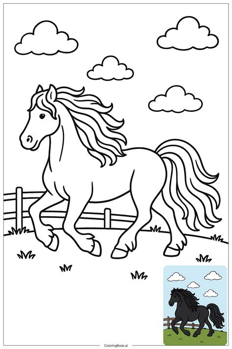 페인트 말 색칠 페이지