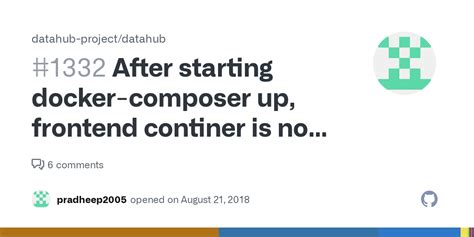 After Starting Docker Composer Up Frontend Continer Is Not Running Iam Getting Below Error