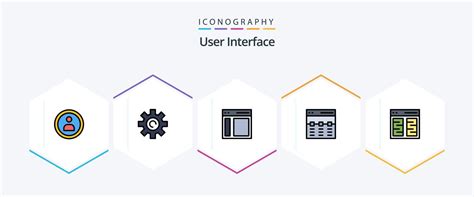 User Interface 25 Filledline Icon Pack Including Interface Hero Communication Header User