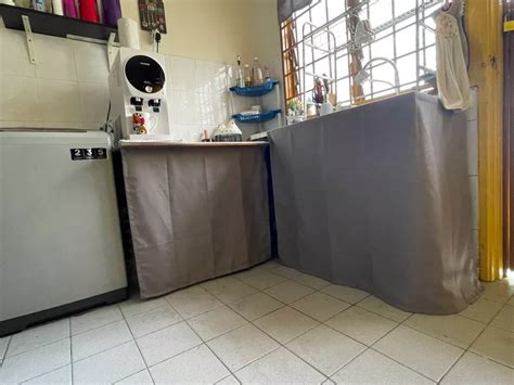 Supersave 65x75cm Cabinet Curtain Skirting Dapur Kabinet Tirai Cabinet Dapur Kitchen Curtain