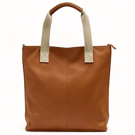 Big Leather Tote Bag Soft Brown Casual Shoulder Bag Etsy
