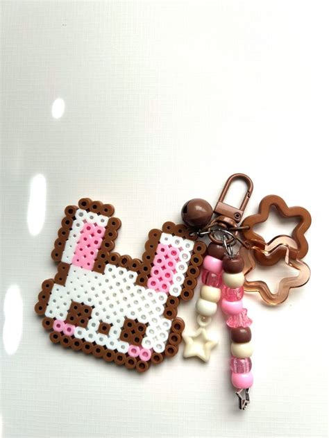 Perler Keychain I Made Recently Yum Yum Cute Pearler Beads Ideas Keychain Perler Beads