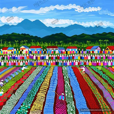 Ai创作图果园插画田园风光 农村田野插画 巨幅田野田园风光 巨幅乡村田园风光 玉米地插画 草莓采摘园插画 插画桑葚园 种植基地插画包装 乡村田野插画 巨幅田园田野 巨幅田野风光 装饰画农田