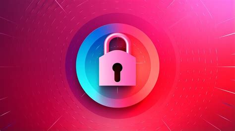 Premium Ai Image Padlock Against Abstract Pink Gradient Backdrop Symbolizes Protection Of