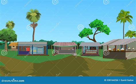 Indian Village Shop Landscape Rural Grocery Shops With Hhousesfench