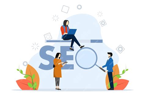 Premium Vector Vector Illustration Of Search Engine Optimization Concept With Characters Using Seo