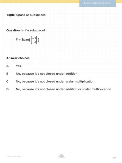 spans as subspaces pdf linear subspace vector space