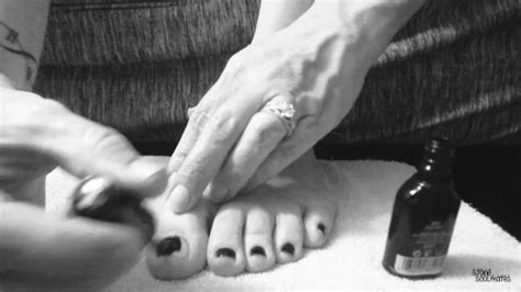 Fan Request Black Toes Pedicure In Blackandwhite Xxx Mobile Porno