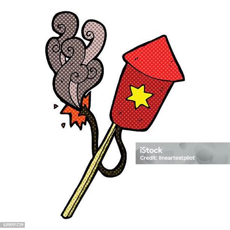 Comic Cartoon Firework With Burning Fuse Stock Illustration Download Image Now Burning