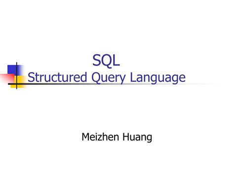 Ppt Sql Structured Query Language Powerpoint Presentation Free Download Id919555