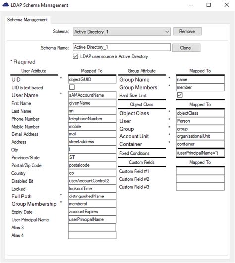 View The LDAP Schema