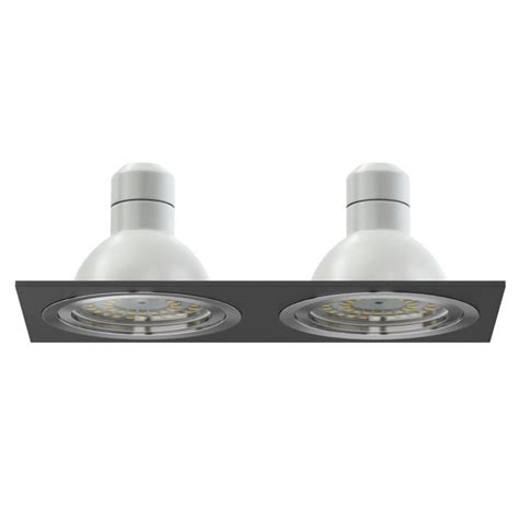 Double Black Halogen Light 3d Model
