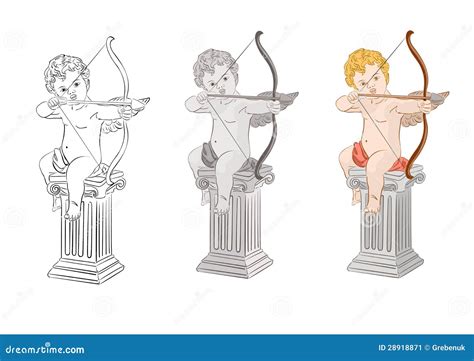 Set Of Cupids Stock Vector Illustration Of Vector Cupids 28918871