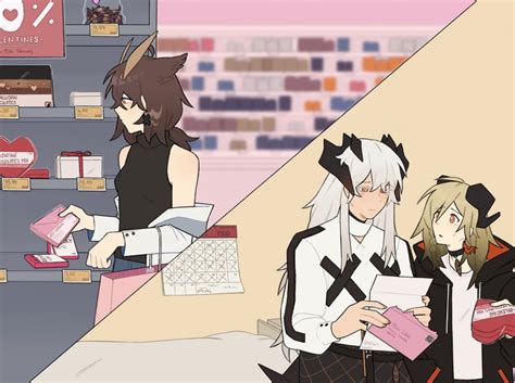 Saria Silence And Ifrit Arknights Drawn By Arkiwi Danbooru