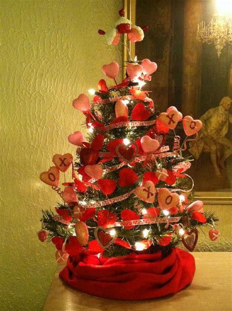 Valentine Tree With Heart Decorations