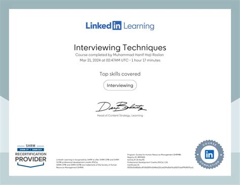 muhammad hanif haji roslan on linkedin certificate of completion