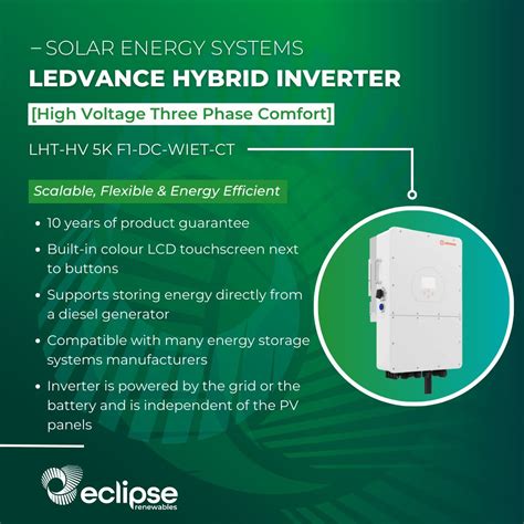 Hybrid Inverter Solar Energy Solarenergy Sustainability Ledvance Renewable